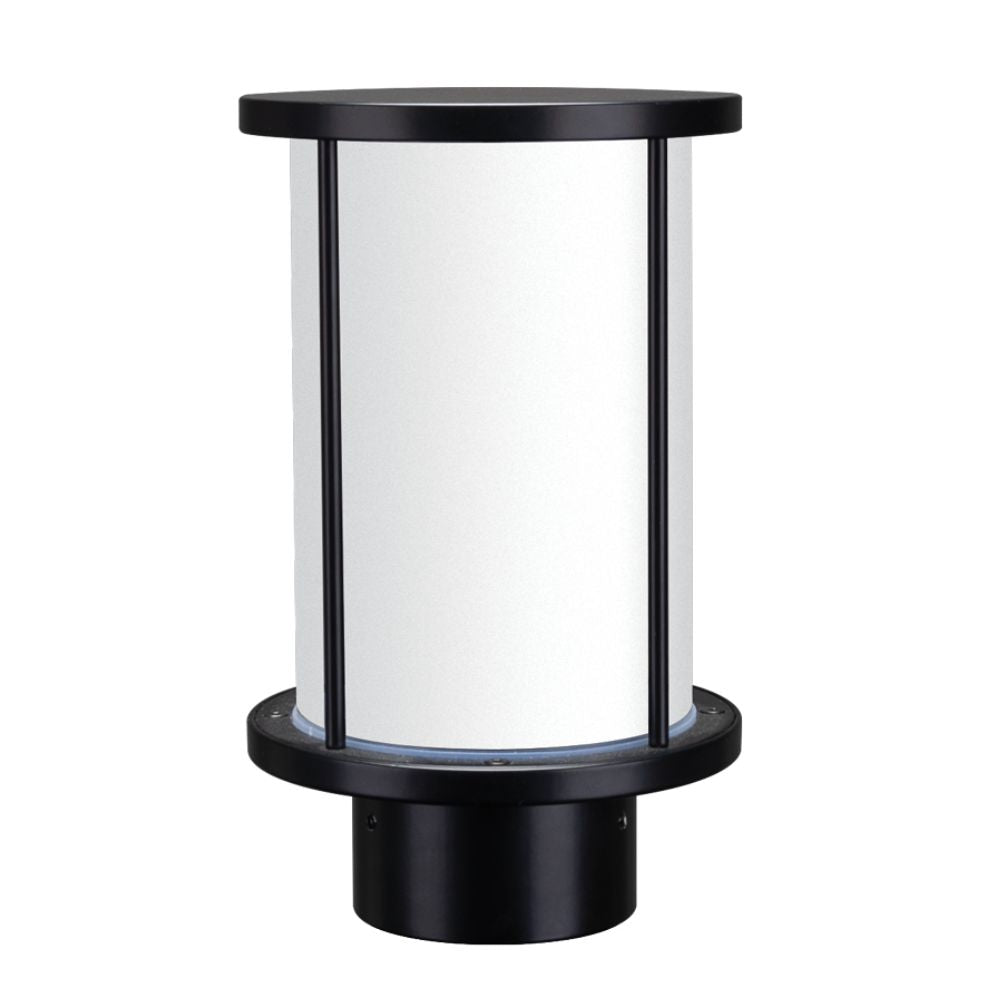 Domus BL-400 - Cylindrical Bollard Head Garden Light Black - – Ozlighting