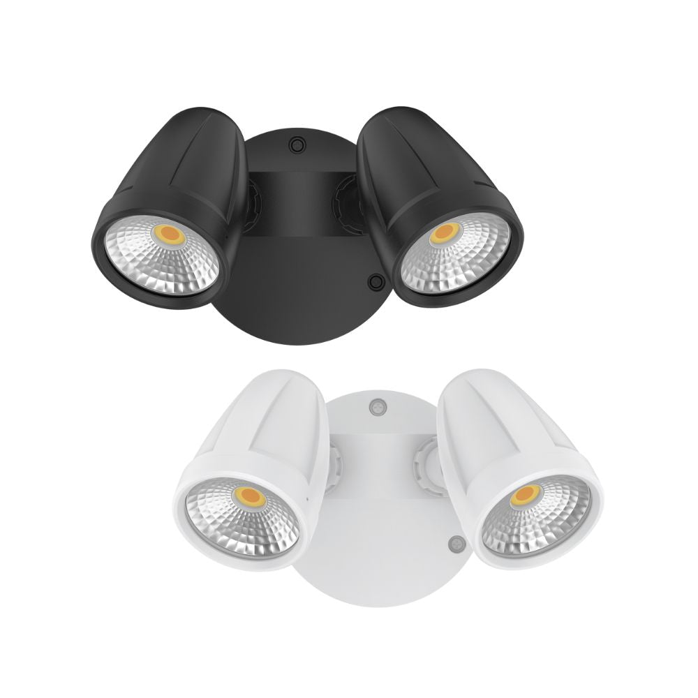 Domus MURO-MAX-32 - 32W LED High Output Tri-Colour Twin Head Exterior ...