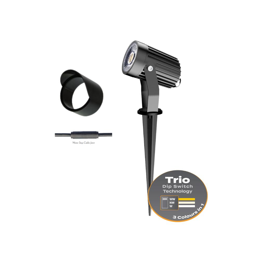 Domus ZOOM-PRO-5 - 5W LED 12/24V Tri-Colour Exterior LED Garden Spike ...