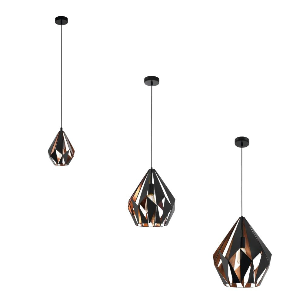 Eglo CARLTON - 1 Light S/M/L Pendant – Ozlighting