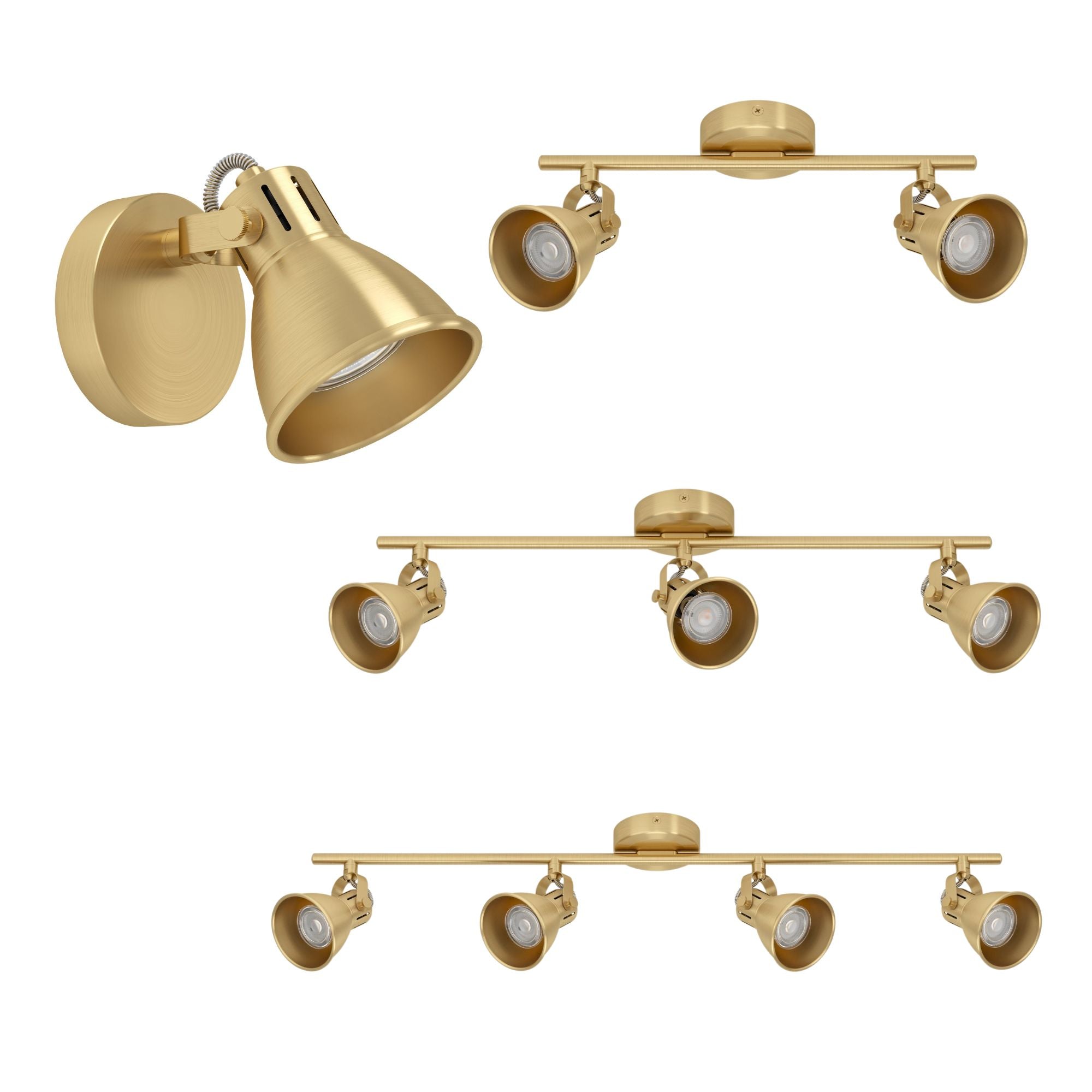 Eglo SERAS - 5W Indoor LED Wall Light | Brass-EGL-206051-9008606303359 ...