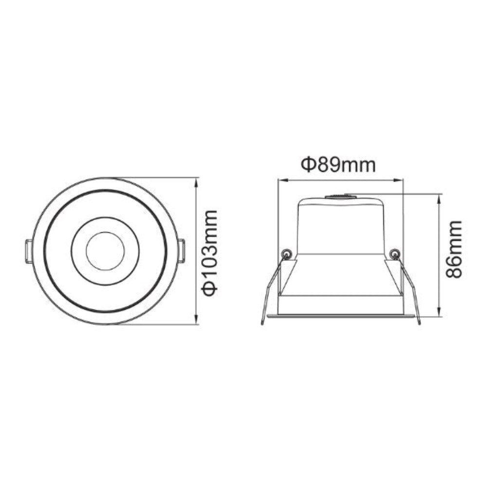 Energetic MARKLITE - 9W LED Low Glare Dimmable Downlight with – Ozlighting