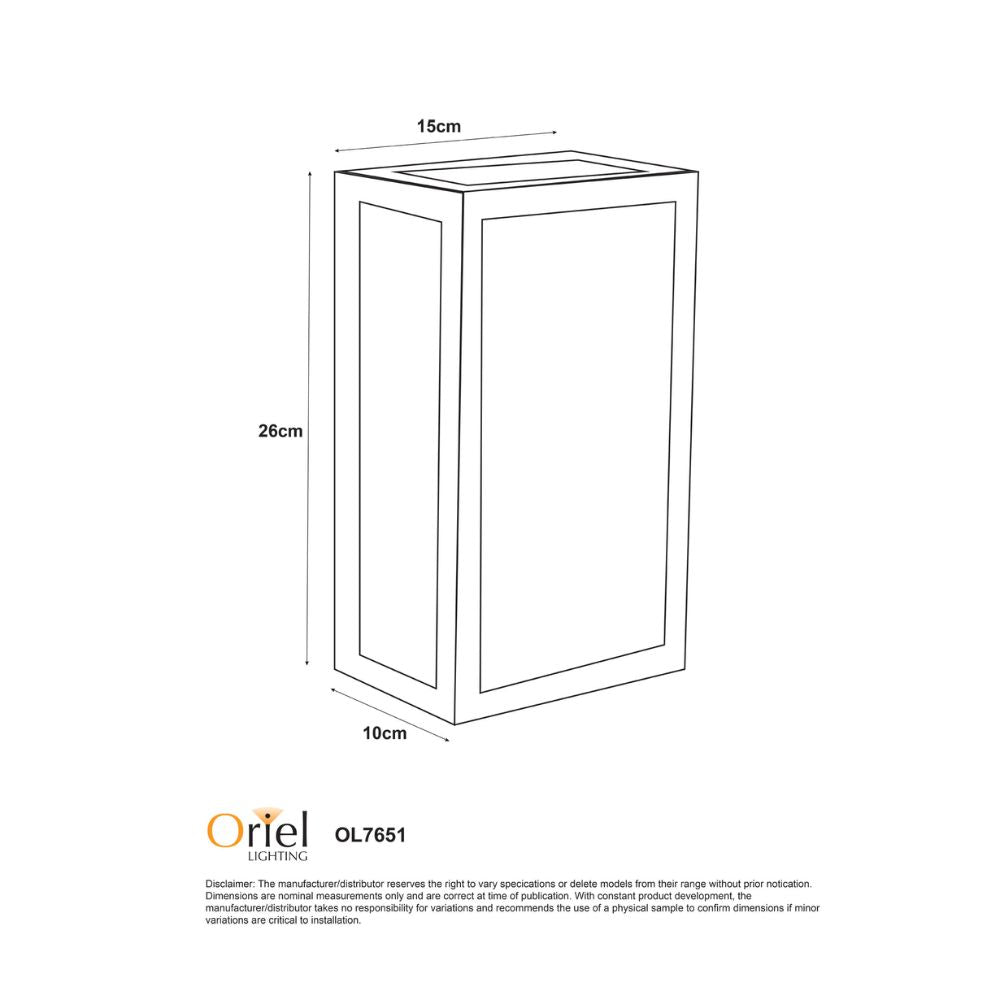 Oriel CHICAGO - 25W Outdoor Wall Light