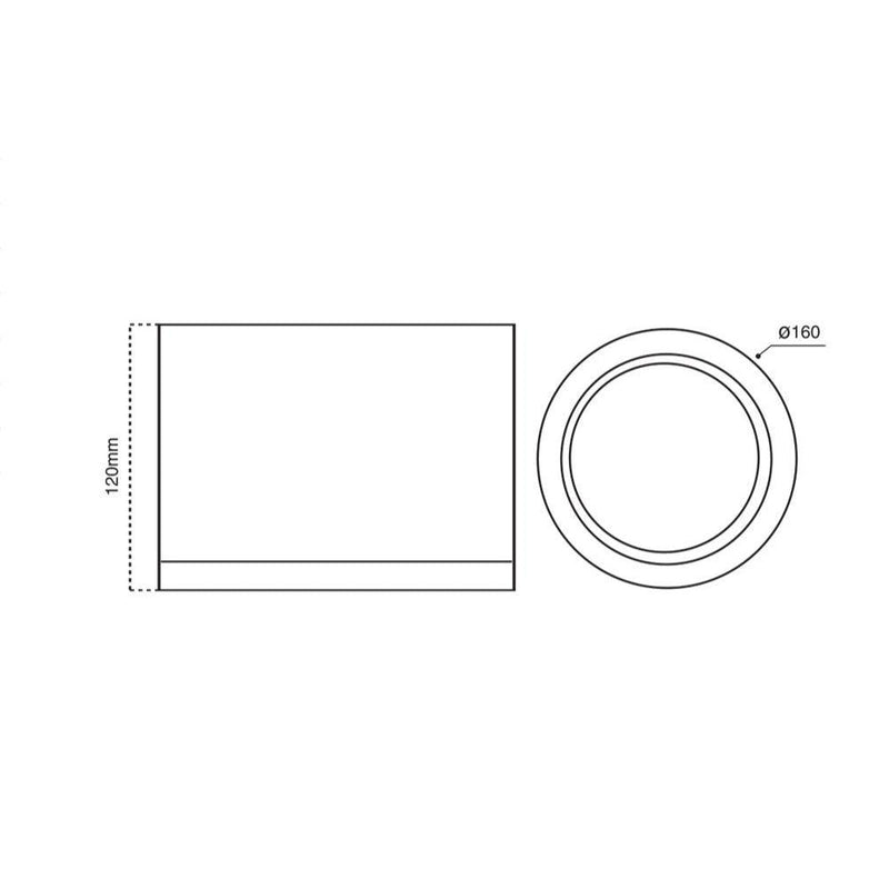 Atom AT9064/5/6 - 10W/25W/35W LED Dimmable Surface Mount Downlight ...