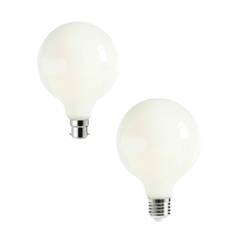 CLA GLOBE-G125 - 8W LED Dimmable G125 Spherical Shape Filament Frosted ...