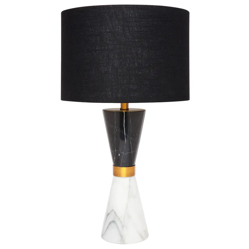 Cafe Lighting YASMINE - Black And White Marble Cone – Ozlighting