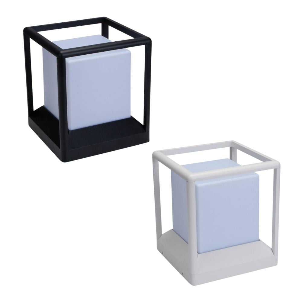 Domus PILLA-CUBE - Modern Cube Exterior Pillar Mount – Ozlighting