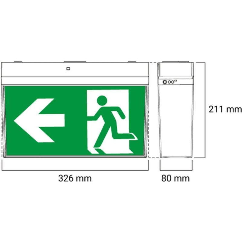 Ektor MERCURY-PRO-LK - 1.5W LED Lynk Wall / Ceiling Mounted Emergency ...