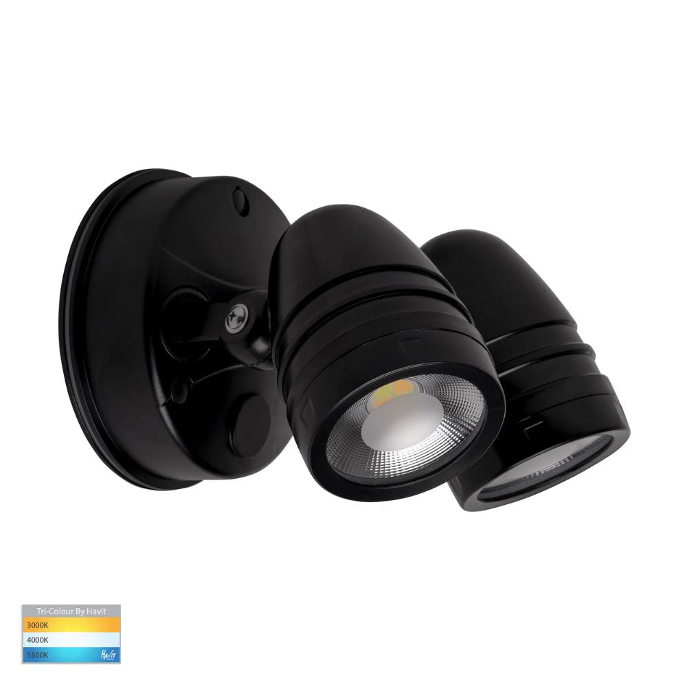 Havit FOCUS - 2x15W LED Twin Head Tri-Colour Exterior PC Spotlight ...