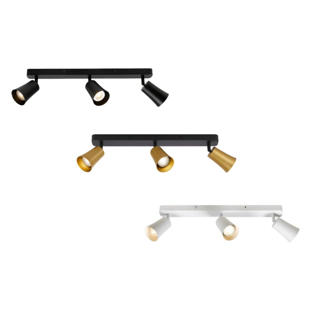 Telbix ALVEY - 3 Light Spot Bar Ceiling-TB-ALVEY SP3B-BK-9329501056660 ...