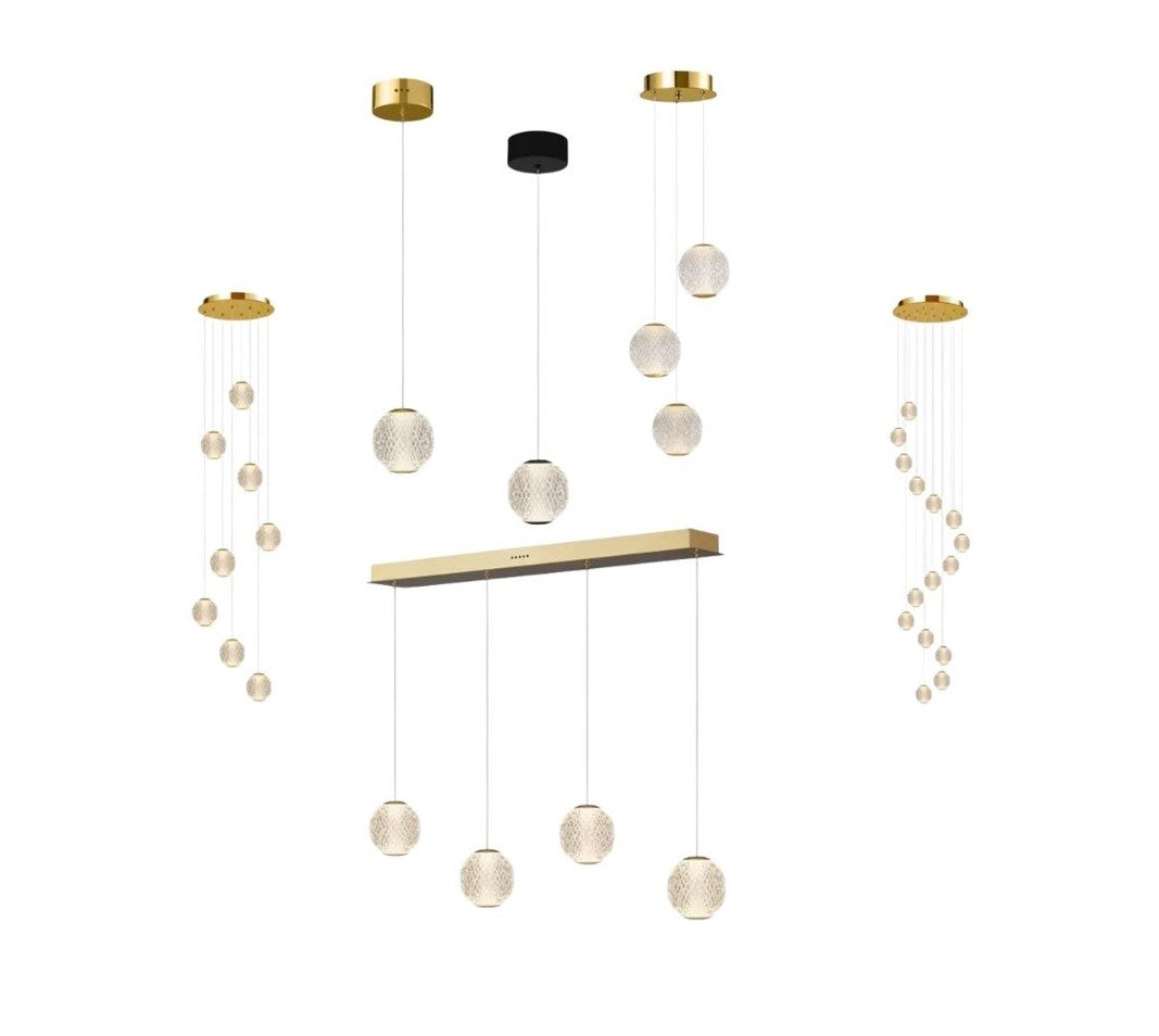 Vencha LANGDON - 1/3/4/8/15 LED Pendant Light Range